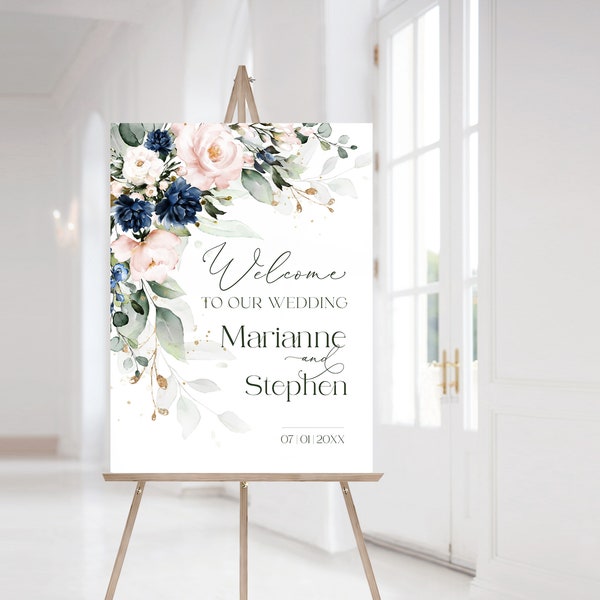 Navy and Blush - Etsy