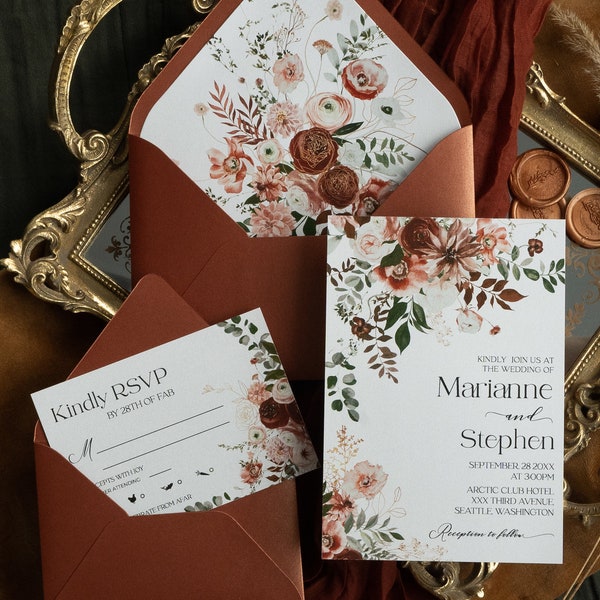 Copper Invitation - Etsy