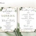 ROYALTY Wedding Program Template, Printable Greenery Gold Fan Wedding ...