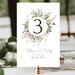 Blush Pink Table Numbers Template, Printable Blush Pink Wedding Table ...