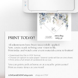 DUSTY BLUE Envelope Liner Template | Printable Soft Blue Liner for ...