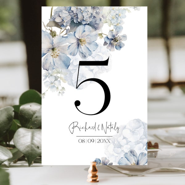 Floral Wedding Table Numbers - Etsy