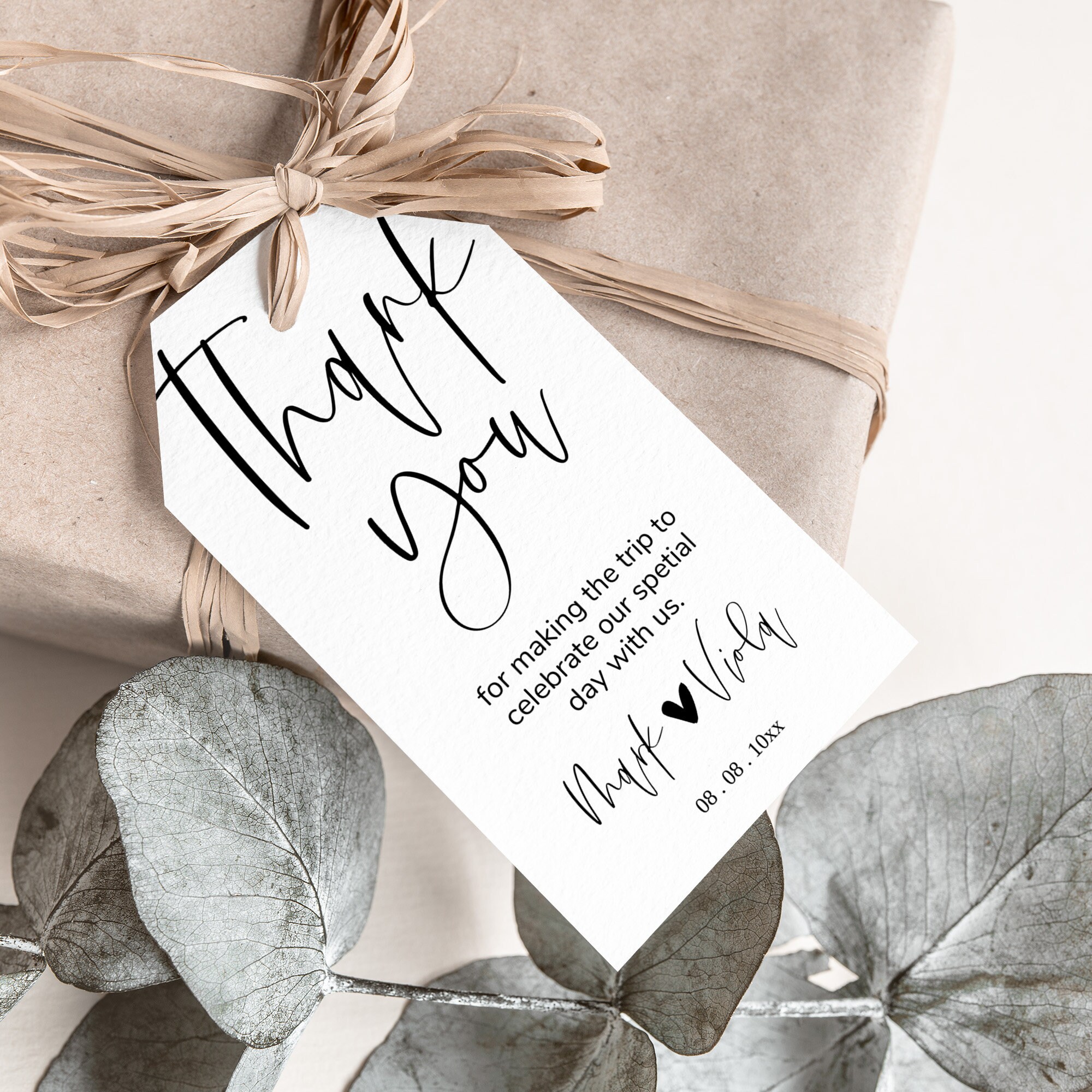 Minimalist Favors Tag Template Download Printable Modern - Etsy