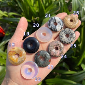 Crystal Donut Pendant, Crystal Donut Necklace, Gemstone Pendant ...