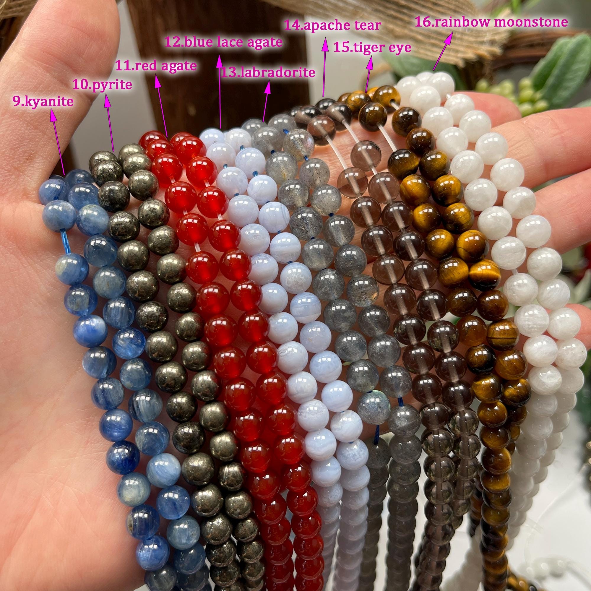 Natural Gemstone Beads for Jewlery Making, DIY Beads Wholsaled, Round ...