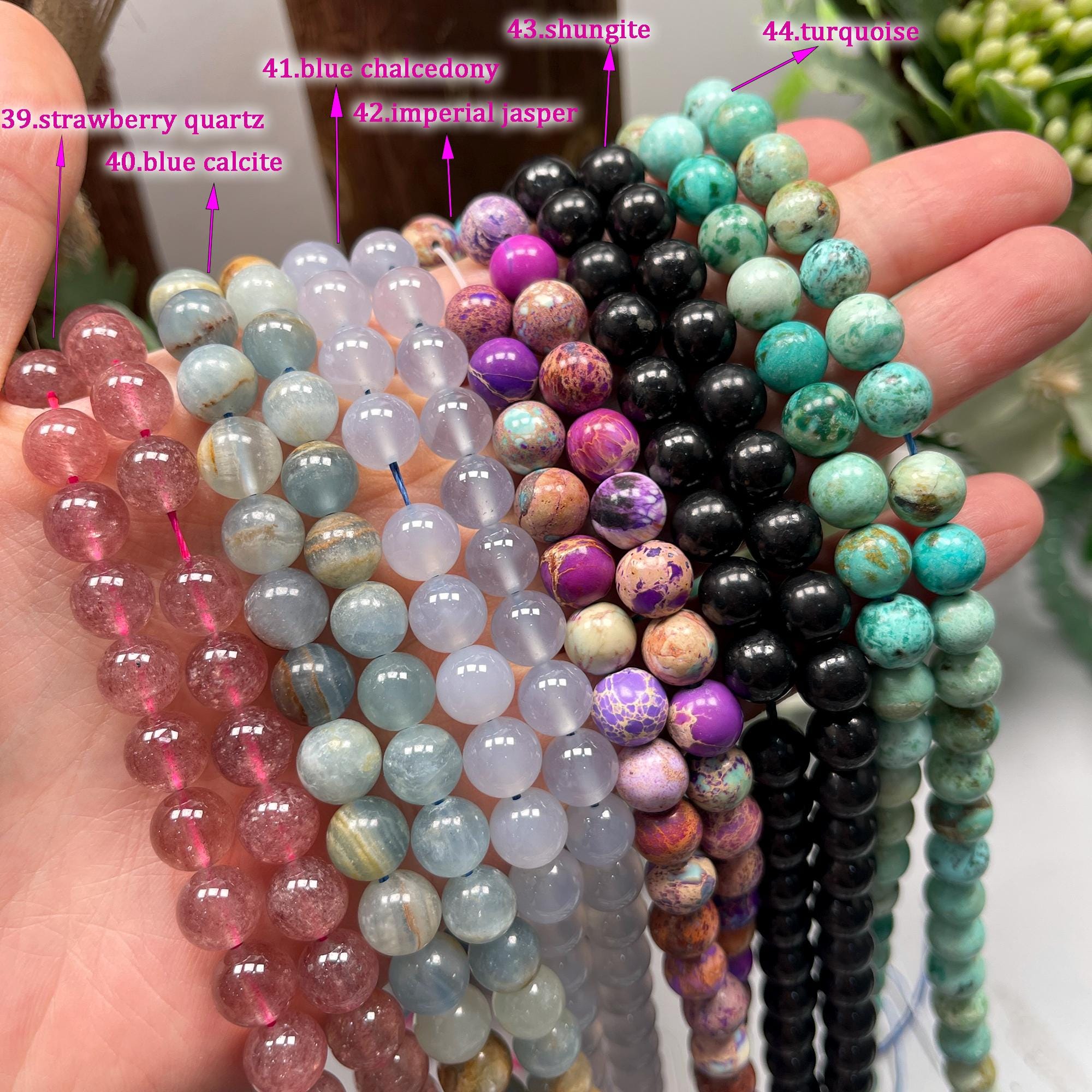 Natural Gemstone Beads for Jewlery Making, DIY Beads Wholsaled, Round ...