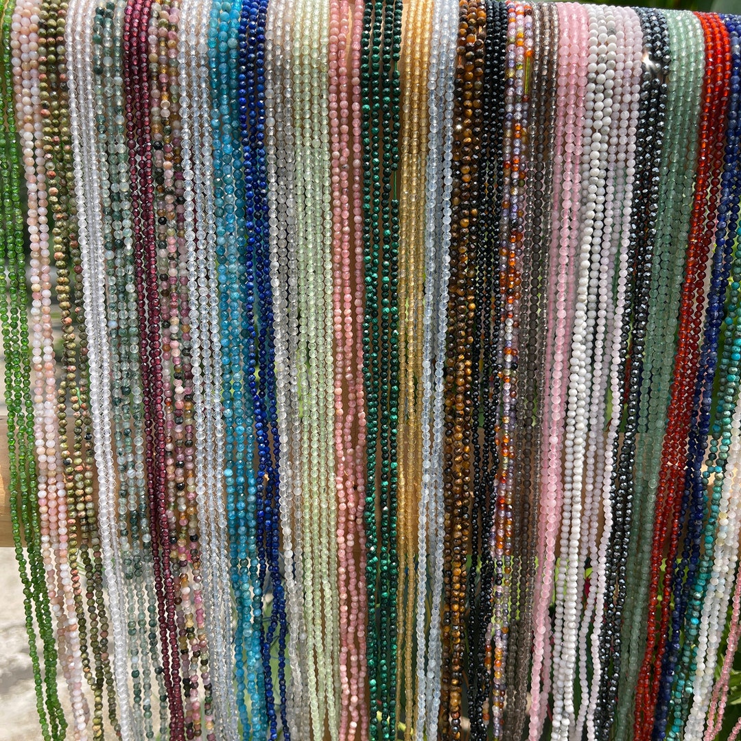 Natural Faceted Gemstone Beads, 2mm/3mm/4mm Cut Crystal Beads, for ...