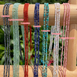 Natural Faceted Gemstone Beads, 2mm/3mm/4mm Cut Crystal Beads, for ...
