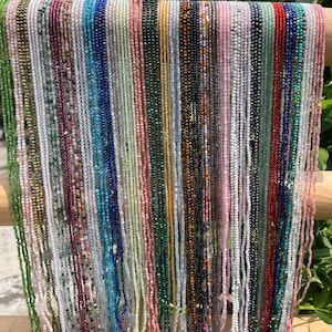 Natural Faceted Gemstone Beads, 2mm/3mm/4mm Cut Crystal Beads, for ...