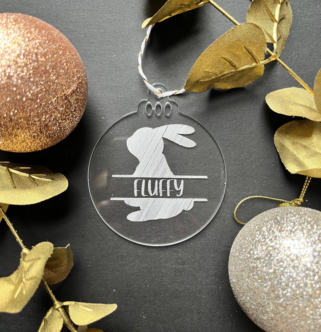 Rabbit Customisable Acrylic Engraved Bauble Rabbit / Bunny - Etsy