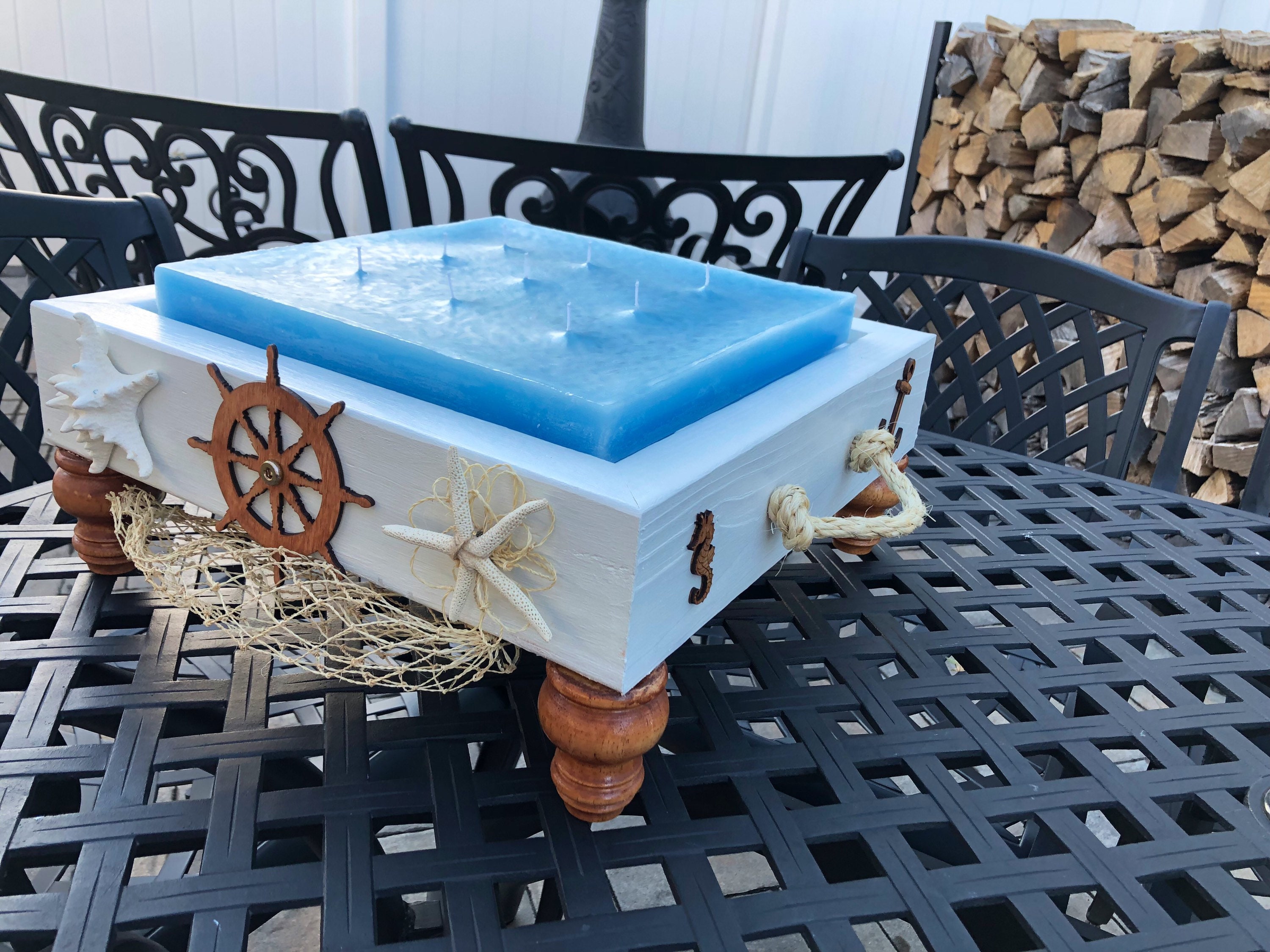 Nautical Riser. Cake Stand. Ocean. Beach Lover. Coastal Decor. Boat ...