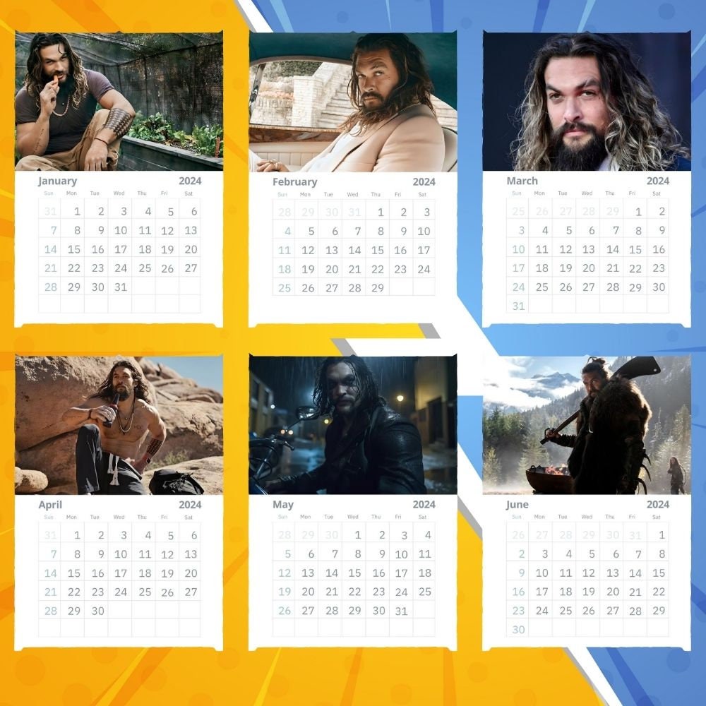 Jason Momoa Calendar 2024 VOL 1 - Etsy UK