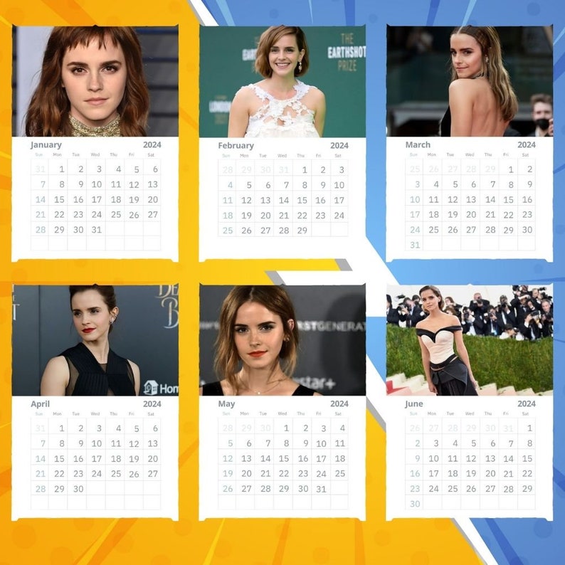 Emma Watson Calendar 2024 VOL 1 - Etsy Australia