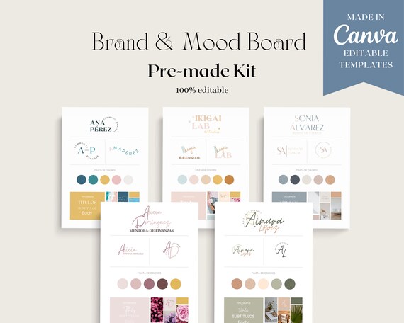 Editable Brand Boards Logo Design brand Board Template - Etsy