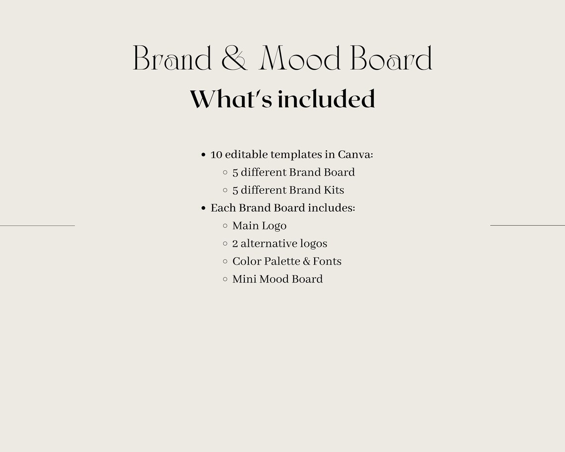 Editable Brand Boards | Logo Design |brand Board Template Canva ...