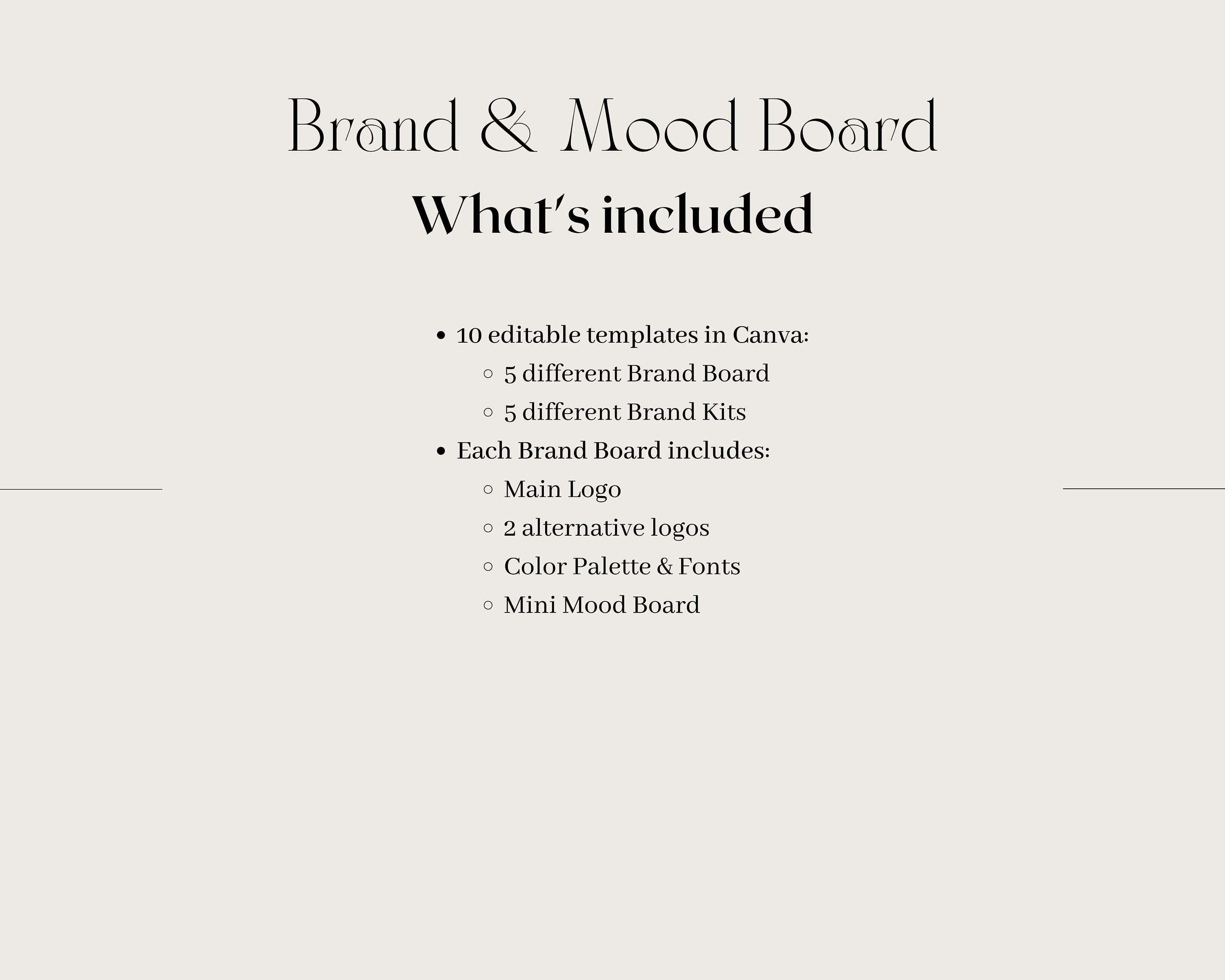 Editable Brand Boards | Logo Design |brand Board Template Canva ...