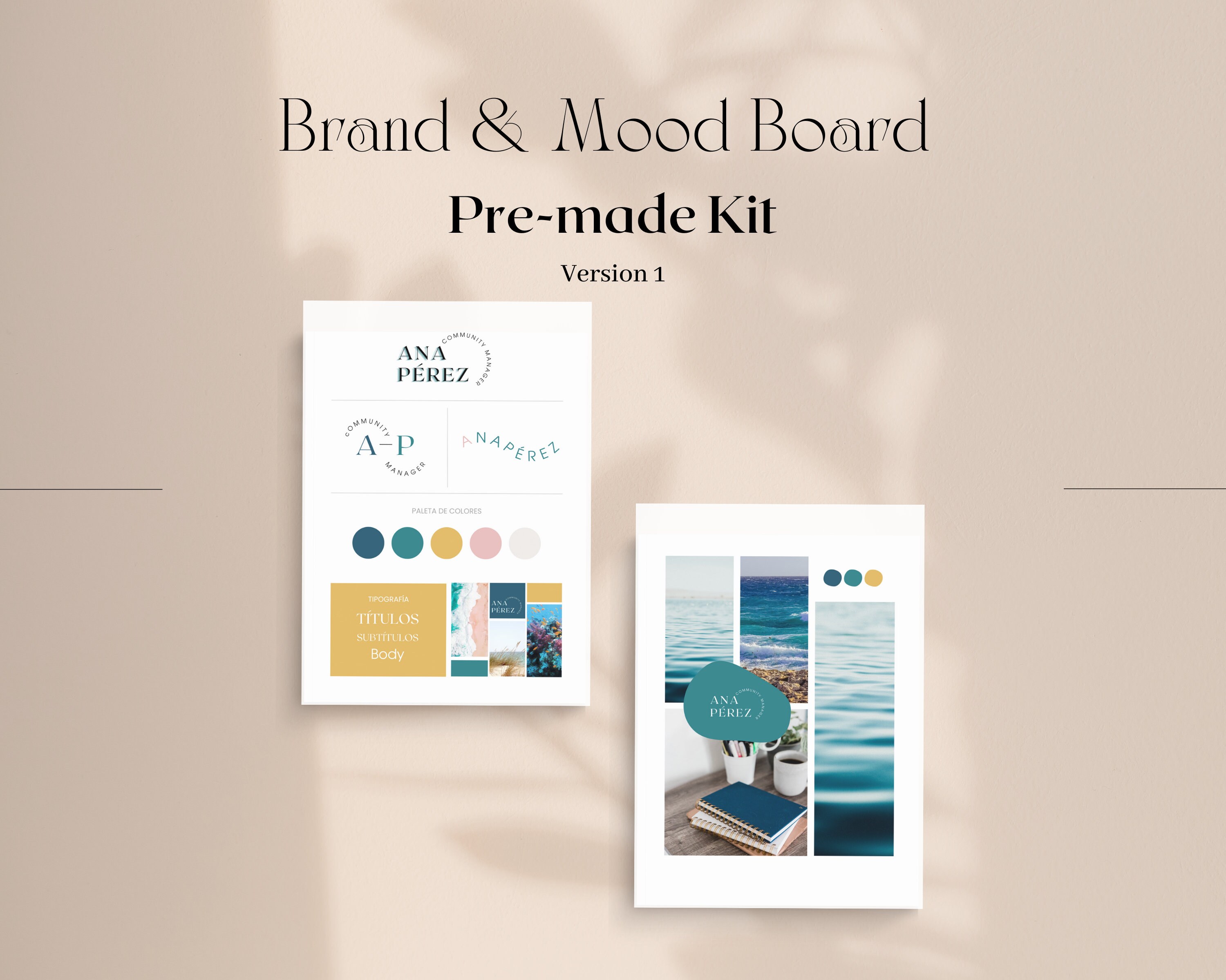 Editable Brand Boards | Logo Design |brand Board Template Canva ...