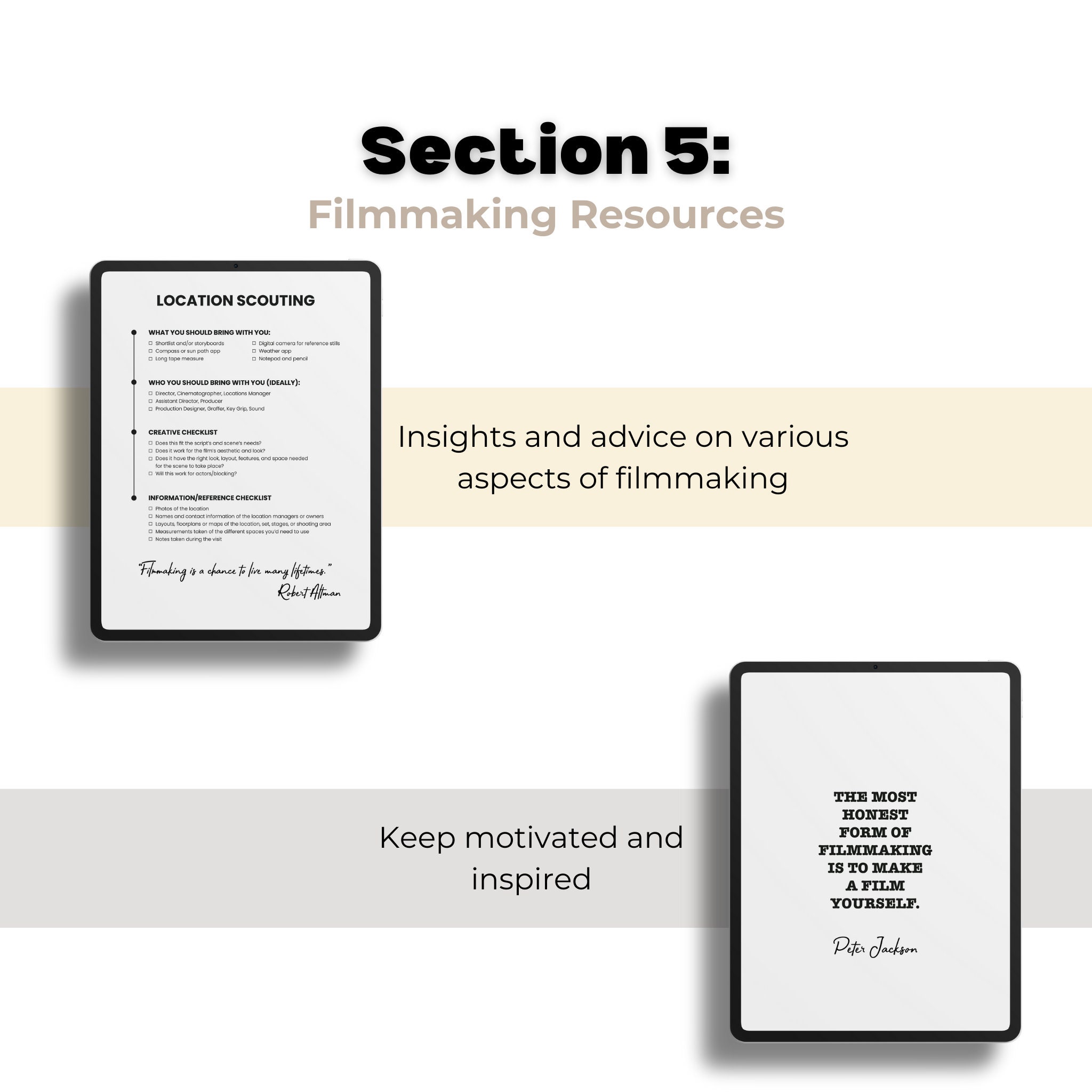 Filmmaking Digital Planner: Project Planning, Shot Lists (digital ...