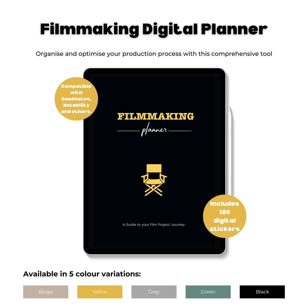 Filmmaking Digital Planner: Project Planning, Shot Lists (digital ...