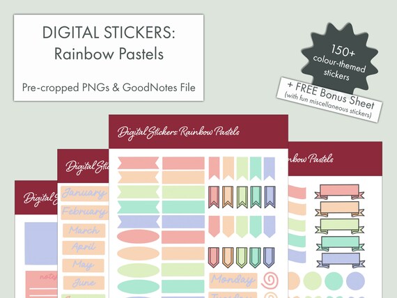 Digital Stickers for Goodnotes and Other Digital Planning Apps - Etsy