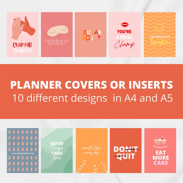 Printable Planner Cover - Etsy