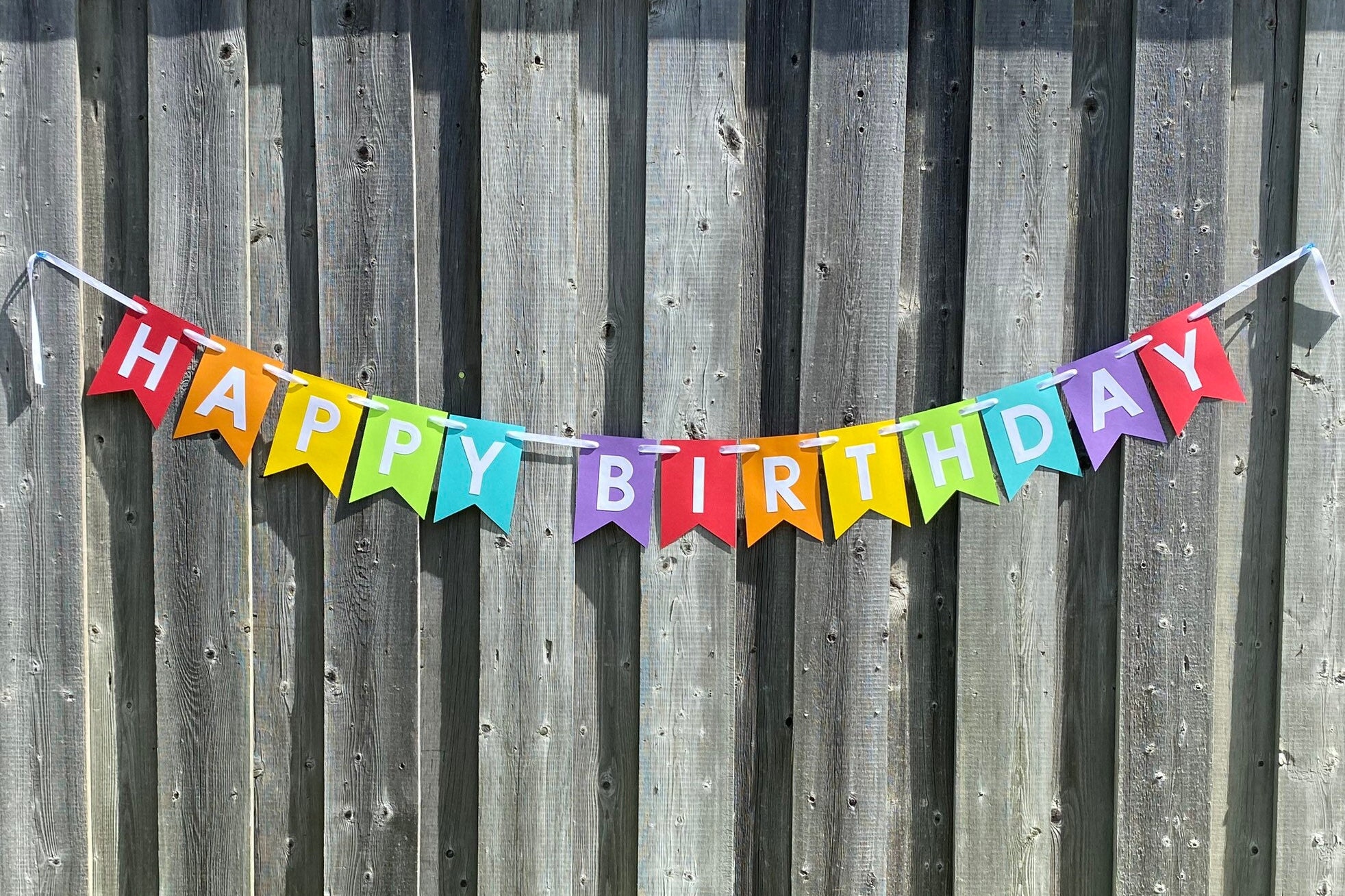 Rainbow Happy Birthday Banner - Etsy