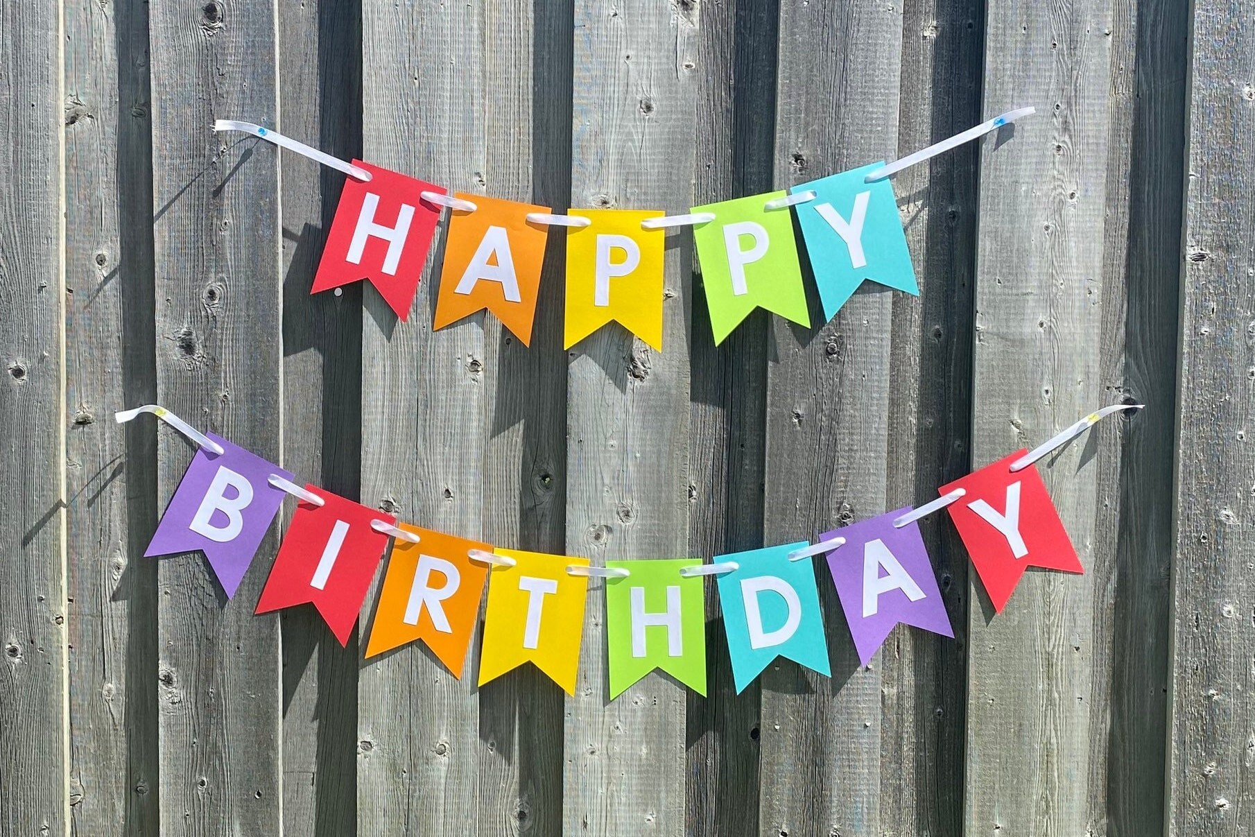 Rainbow Happy Birthday Banner - Etsy