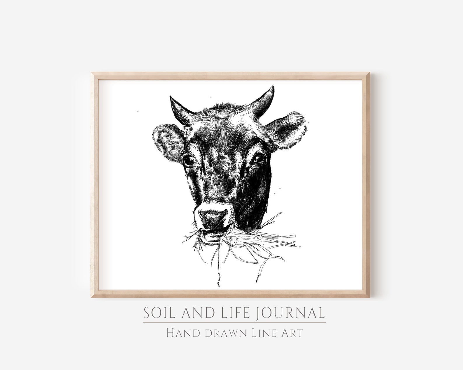 Printable Cow Art Print - Downloadable Digital Animal Prints for Home ...