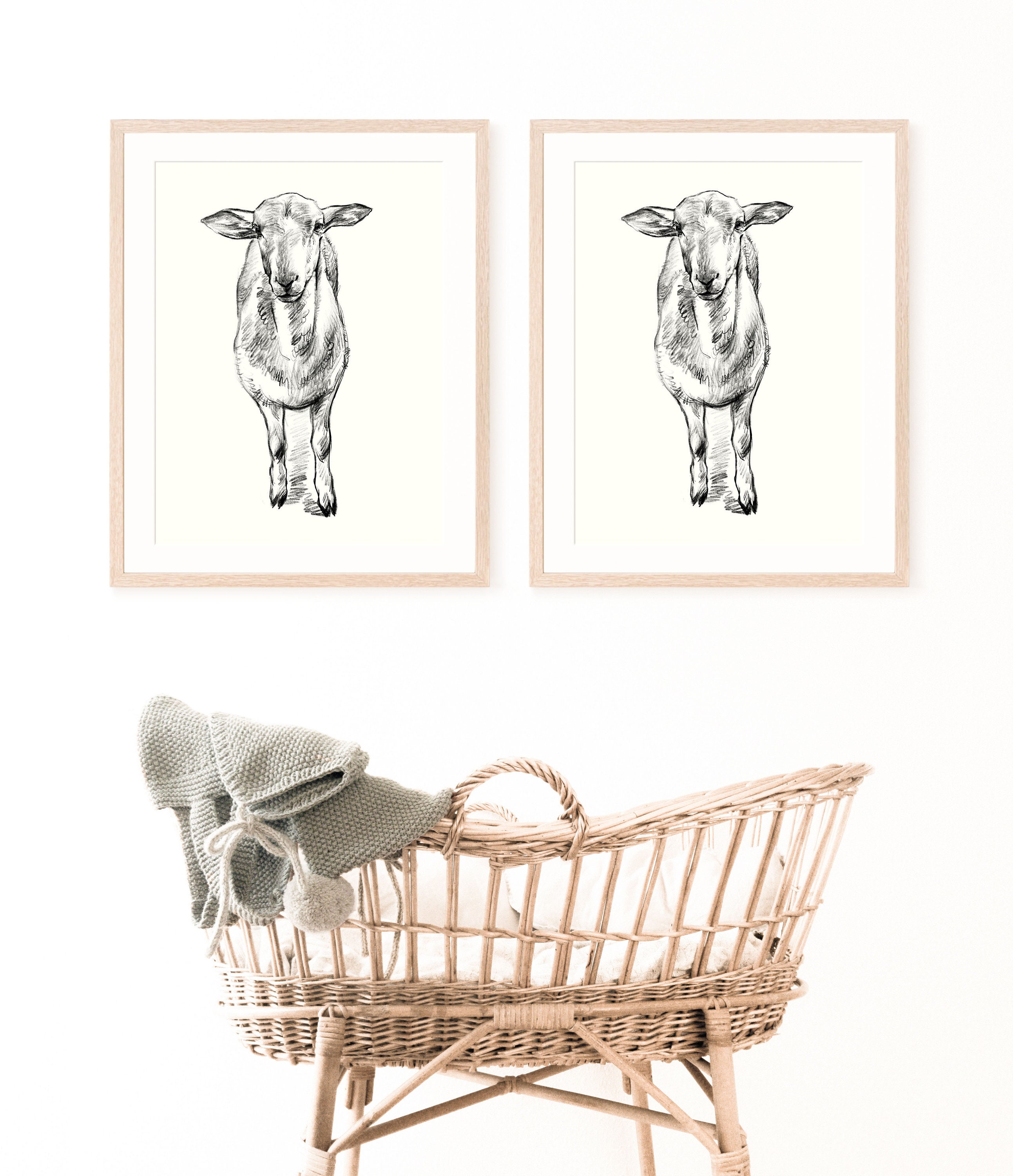 Printable Goat Sketch Art Print - Cute Hand-drawn Digital Animal Prints ...