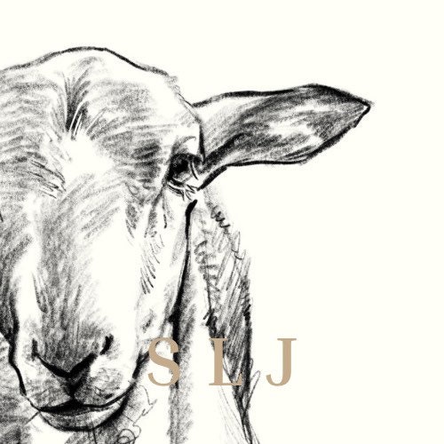 Printable Goat Sketch Art Print - Cute Hand-drawn Digital Animal Prints ...