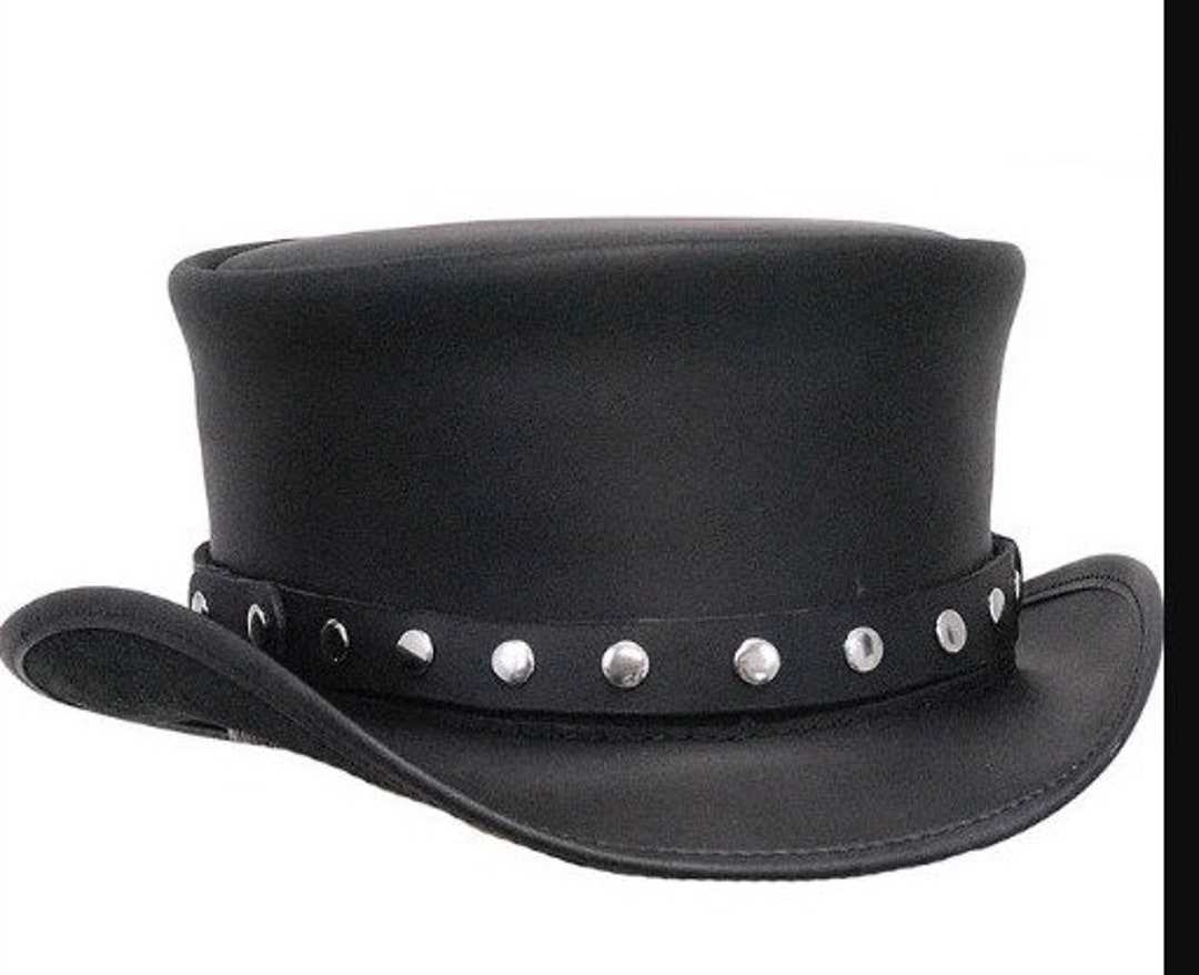 Top Hat Hand Made Premium Leather Unisex Buffalo Classic Band American ...