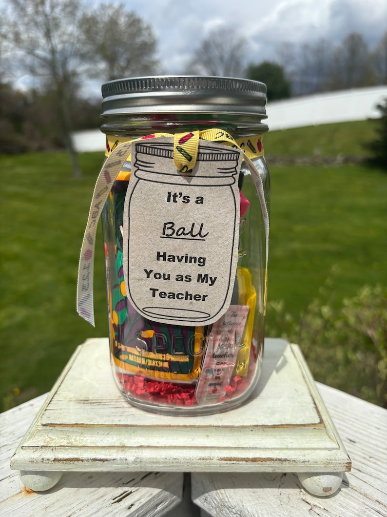Wide Mouth Ball Mason Jar Teacher’s Gift, Supplies for Teacher, End of ...