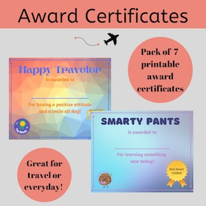 Kids Award Certificates - Etsy