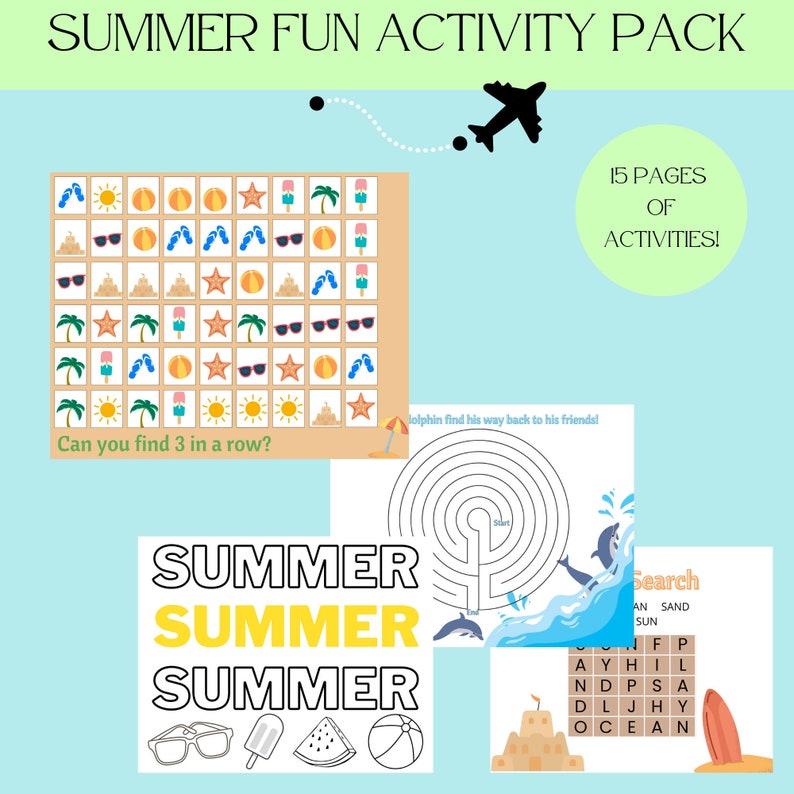 Summer Activity Pack - Etsy