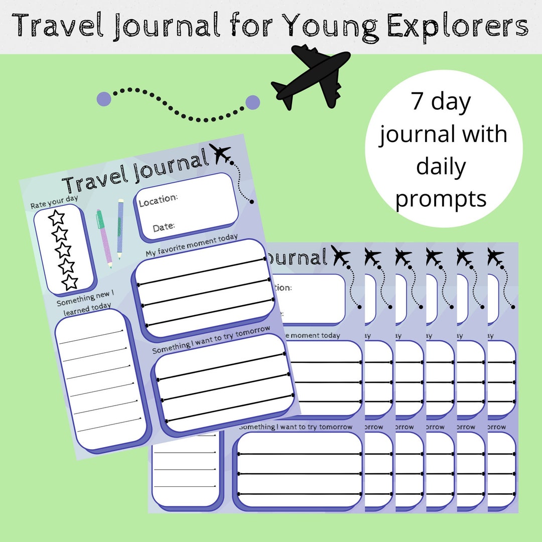 Kids Travel Journal Printable - Etsy