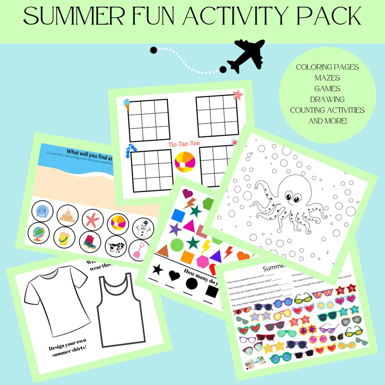 Summer Activity Pack - Etsy
