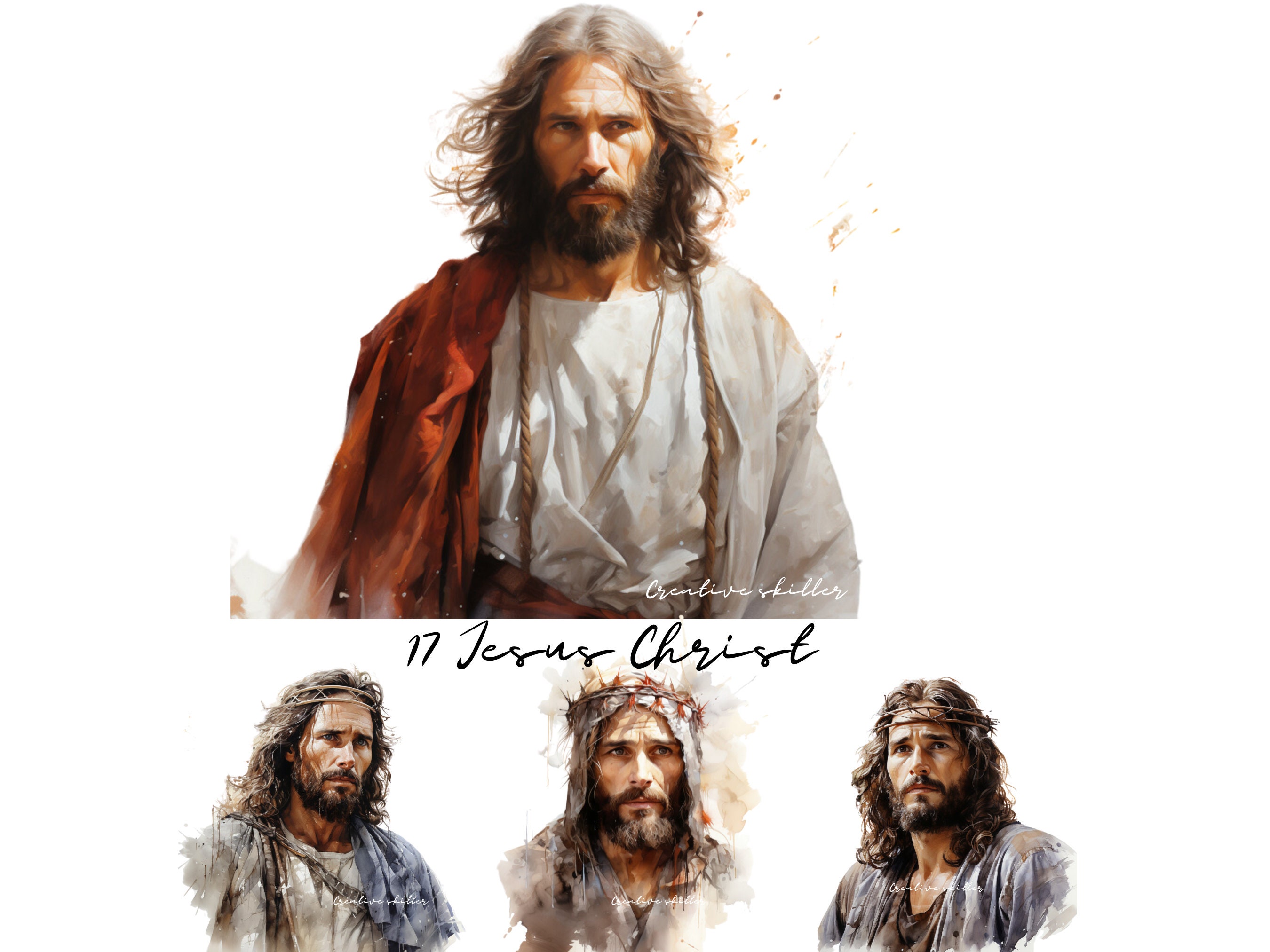 Jesus PNG Digital Jesus Crown of Thorns Jesus Design Jesus Crying Png ...