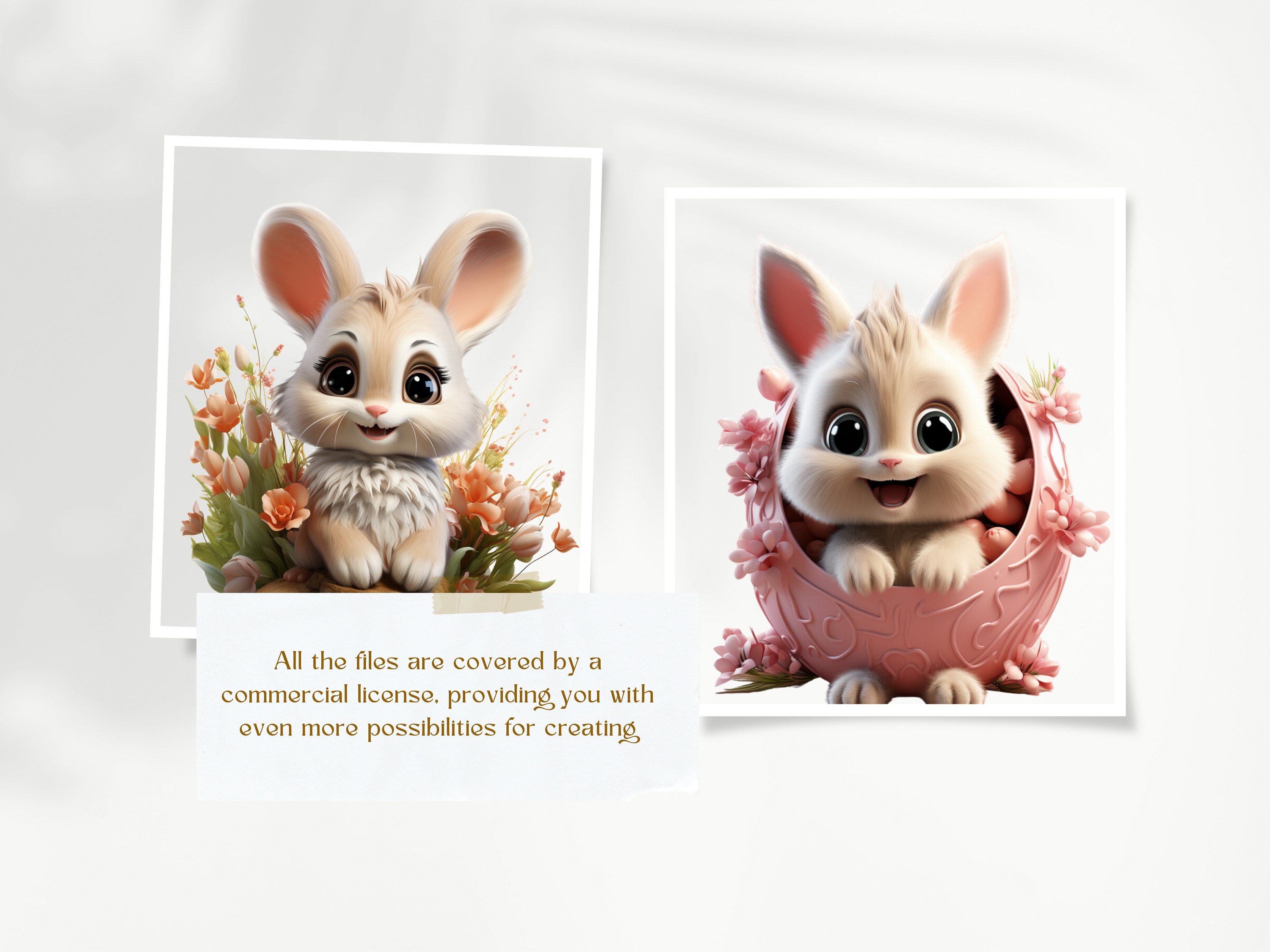 Easter Bunny Clipart, Rabbit Clipart, Printable Watercolor Clipart, 24 ...