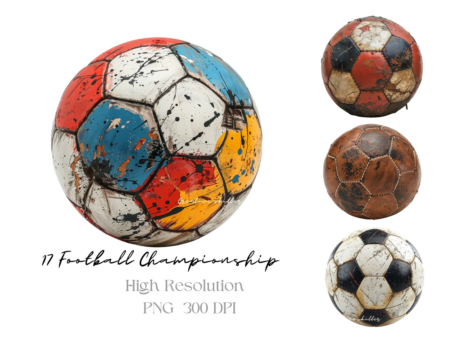Watercolor Soccer Ball Clipart, Sports Illustration (PNG Files) - Etsy