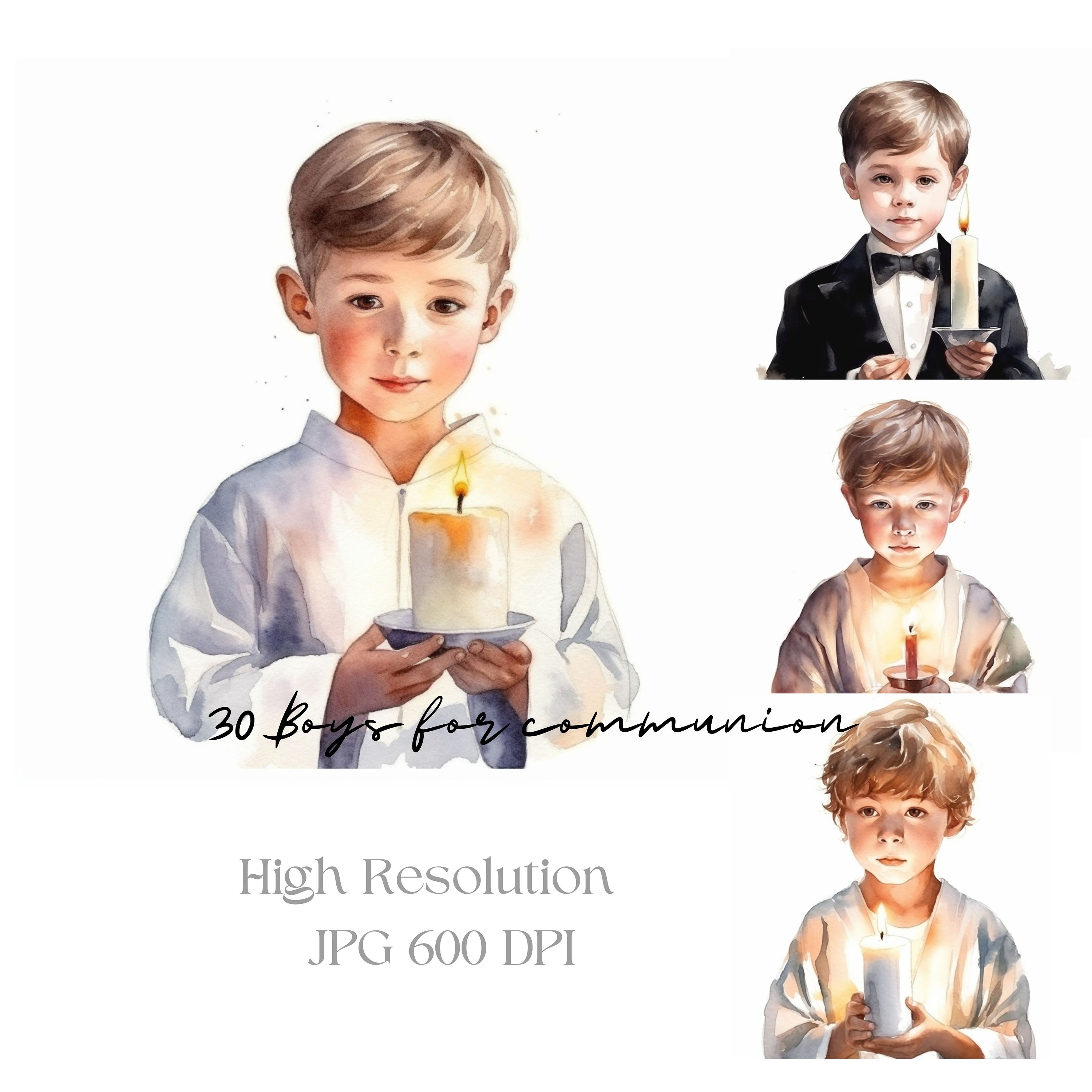First Communion Boys Clipart, Religious Graphics (digital Download) - Etsy