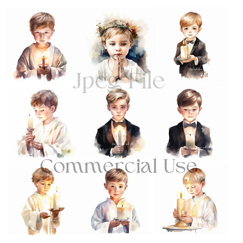 First Communion Boys Clipart, Religious Graphics (digital Download) - Etsy