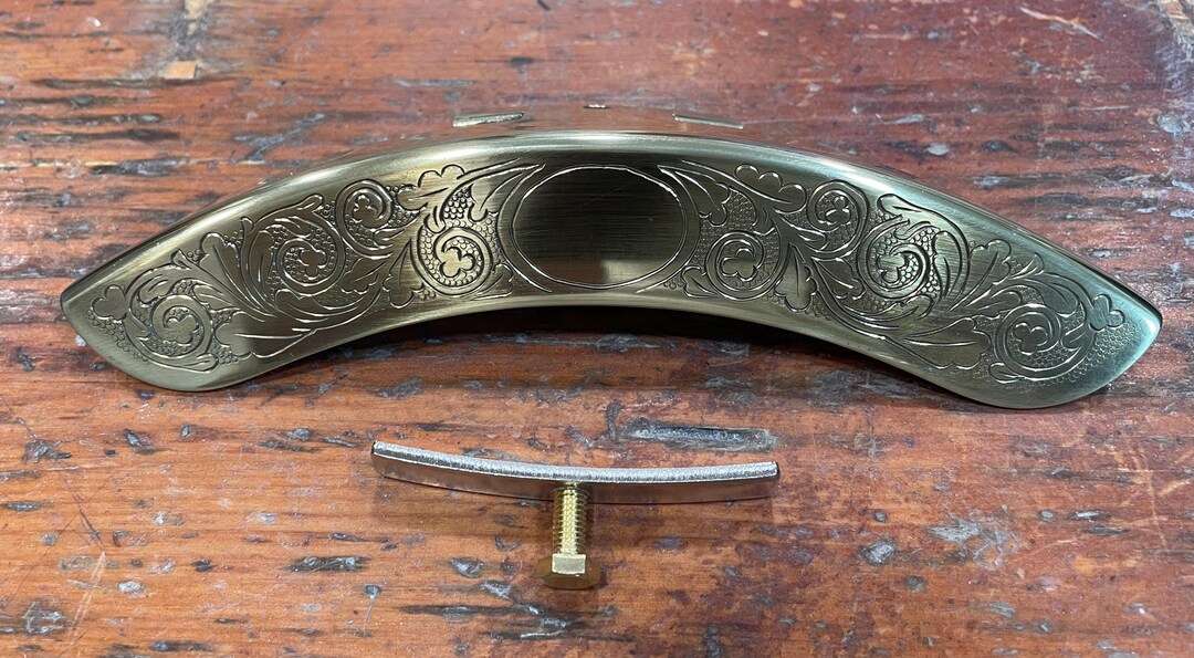 Banjo Armrest, Solid Brass, Hand Engraved, Antiqued Finish - Etsy