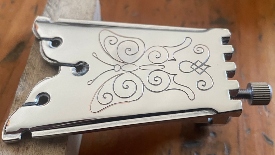 Banjo Tailpiece, Hand Engraved, Butterfly Motifbanjo - Etsy