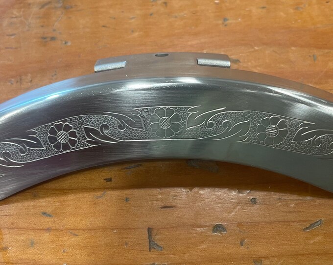 Banjo Armrest, Hand Engraved, Solid Brass, Nickel Plated - Etsy