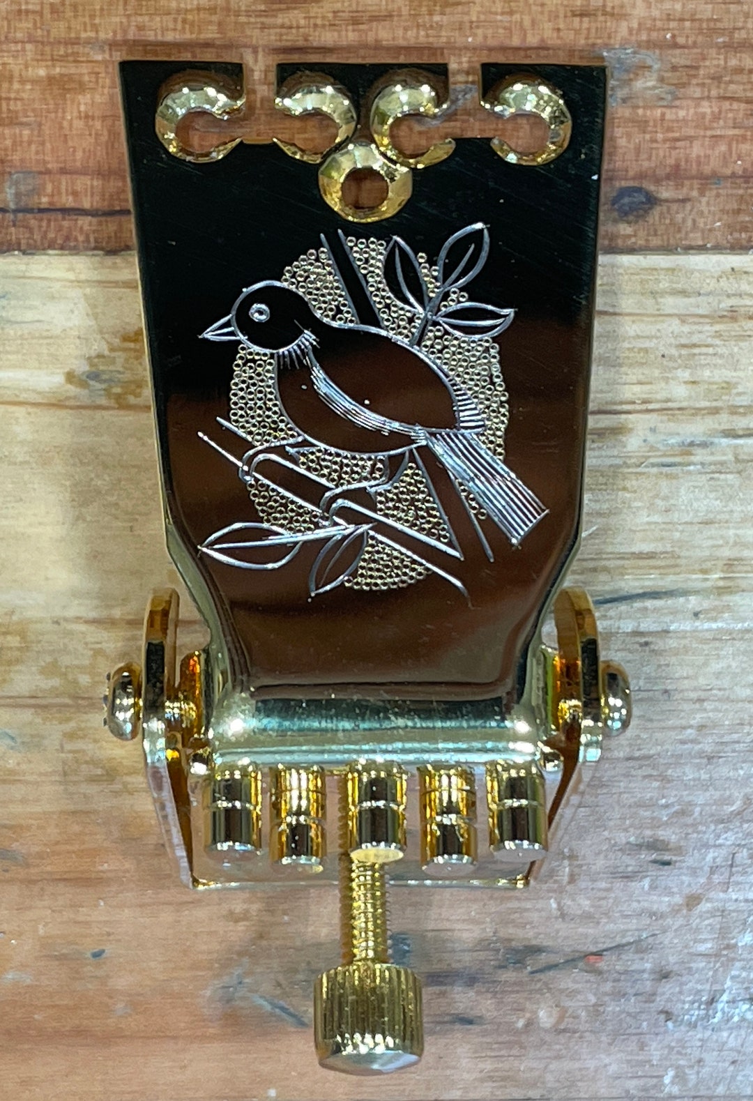 Banjo Tailpiece, Hand Engraved, Gold Finish - Etsy