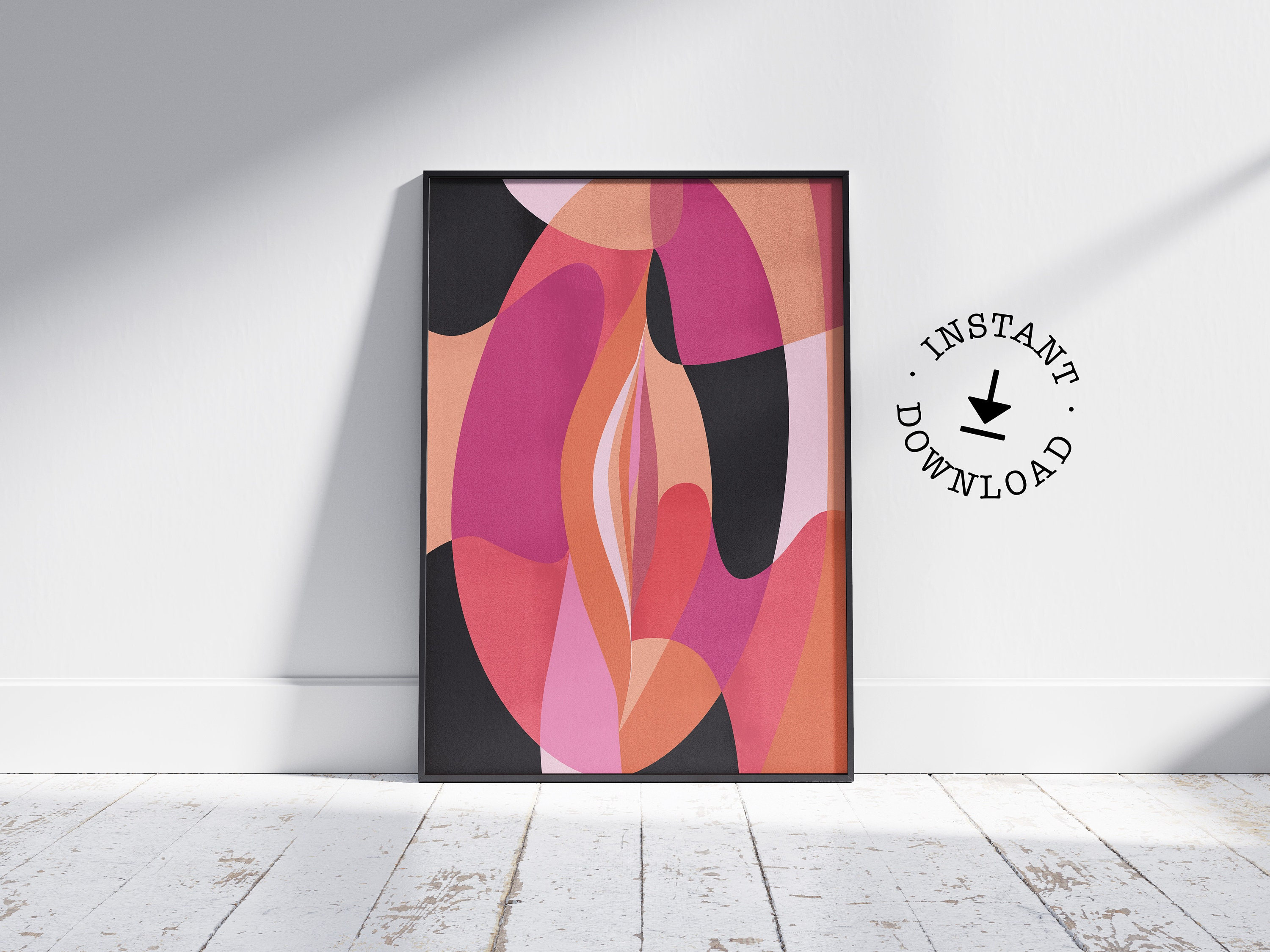 Vulva Print, Abstract Modern Art, Body Positivity, Viva La Vulva ...