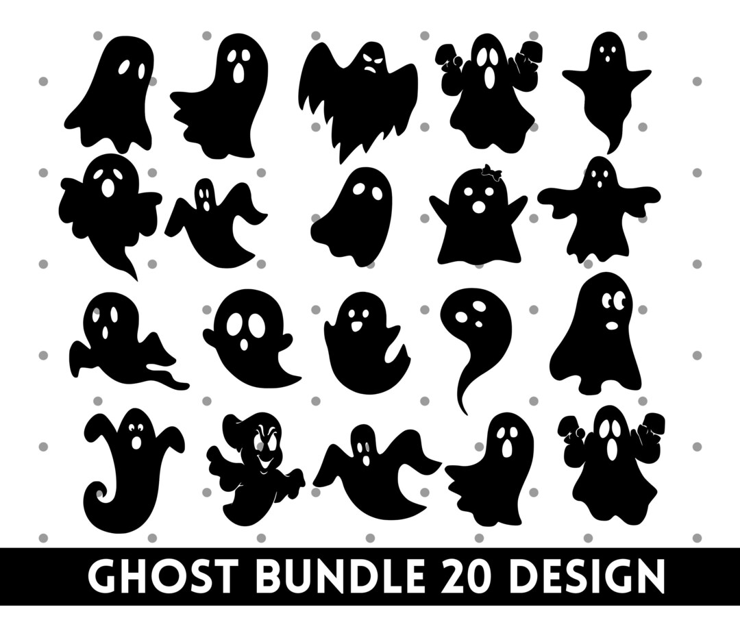 Ghost SVG Bundle, Halloween Ghost Svg, Boo Ghost Svg, Cute Ghost Svg ...