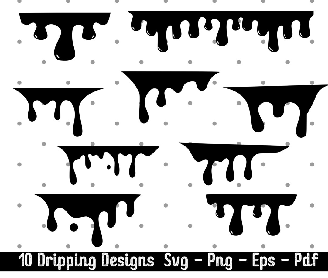Dripping SVG Dripping Borders Svg Melting SVG Dripping Honey Svg ...
