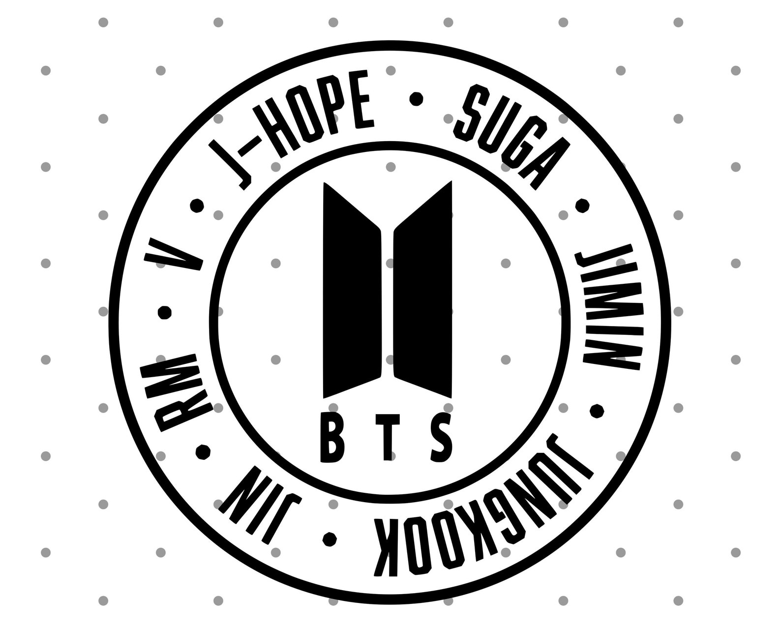 BTS Svg BTS Logo Svg Bangtan Boys Kpop Svg BTS Army Svg Instant Download - Etsy