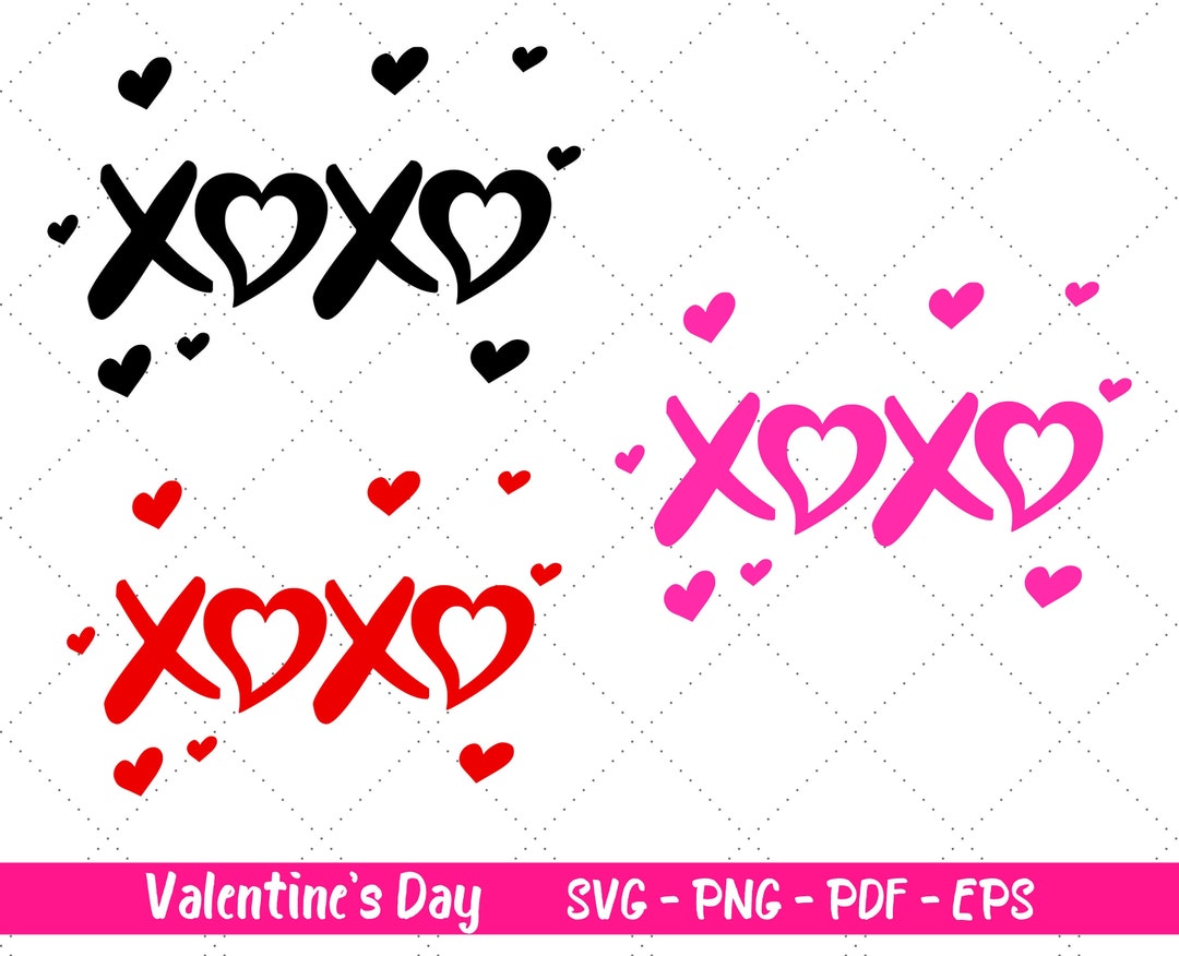XOXO SVG, Valentines Day SVG, Love Svg, Heart Svg, Svg for Cricut, Xoxo ...